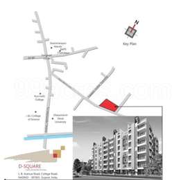 Deveraj Developers Deveraj D Square Map - LB Avenue, Nadiad Location Map