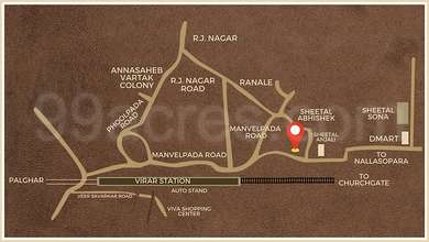 DGS Group Builders DGS Sheetal Abhishek Map - Virar, Mumbai Location Map