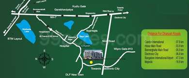 Dhanush Builders Dhanush Royals Map - Begur, Bangalore Location Map