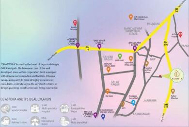 Dharmabhoomi Homes Dharmabhoomi Astoria Map - Ggp Colony, Bhubaneswar ...