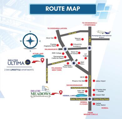 Dhatri Ventures Dhatri Ultima Map - Muneshwara Layout, Bellari Road ...