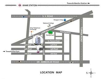 Dheeraj Realty Builders Dheeraj Zephyr Map - Pali Village, Bandra West ...