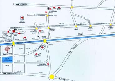 Dhingra Projects Dhingra Gemini Grove Map - Sector 80, Faridabad Location Map