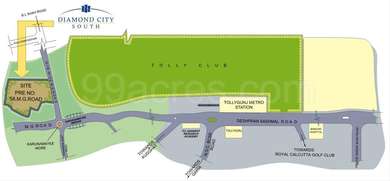 Diamond Group Diamond City South Map - Tollygunge, Kolkata Location Map