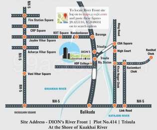 Dion Infratech Dion River Front Map - Trisulia, Cuttack Location Map