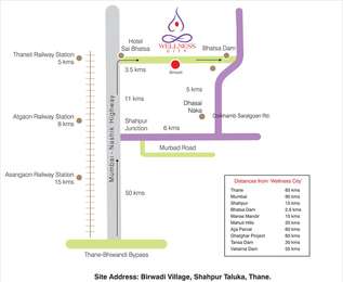 Disha Direct Builders Disha Wellness City Map - Shahpur, Thane Location Map