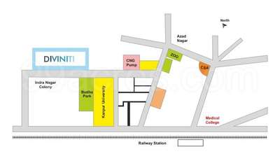 Diviniti Homes Map - Indira Nagar, Kanpur Location Map