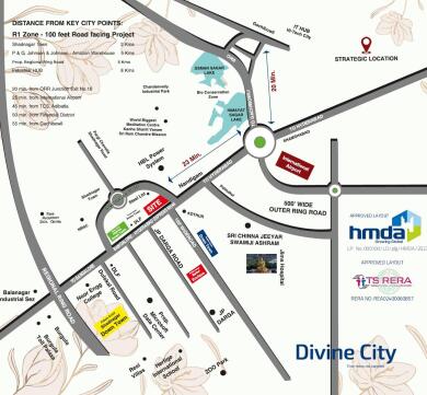 Divyabhumi Developers Divyabhumi Divine City Map - Kothur, Hyderabad ...