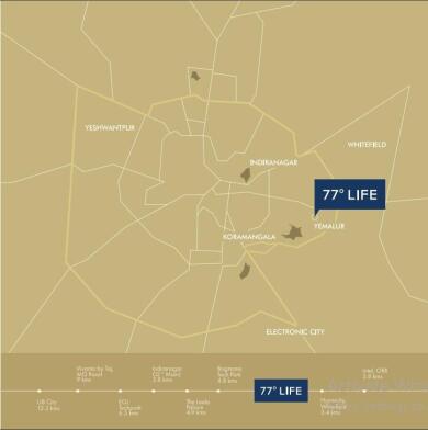 DivyaSree Developers DivyaSree 77 Life Map - Yemalur, Bangalore East ...