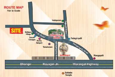 Divyasri Realters Divyasri Yada Rushi Township Map - Yadagirigutta ...