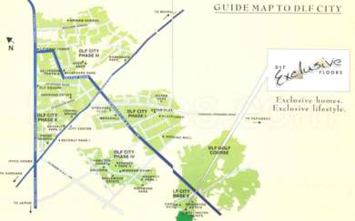 DLF Builders DLF Exclusive Floors Map - DLF Phase 5, Gurgaon Location Map