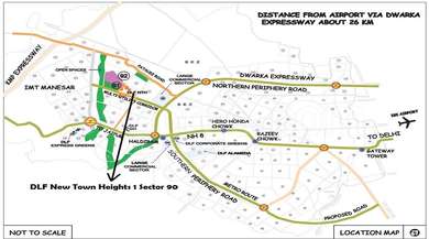 DLF Builders DLF New Town Heights 1 Map - Sector-90 Gurgaon Location Map
