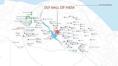 DLF Builders DLF Mall of India Map - Sector 18, Noida Location Map