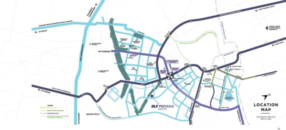 DLF Builders DLF Privana Map - Sector 77 Gurgaon Location Map