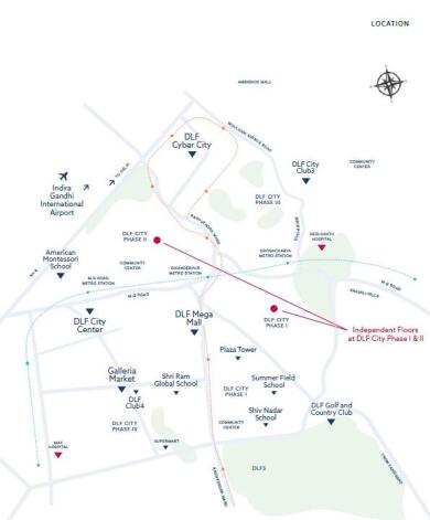 DLF Builders DLF City Independent Floors Phase 1 and 2 Map - DLF Phase ...