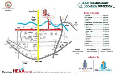 Unique Infra Group And DML Associates DML Hexa Towers Map - Moshi, Pune ...
