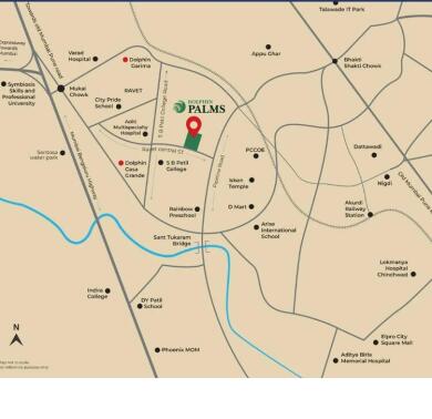 Dolphin Realty Dolphin Palms Map - Ravet, Pune Location Map
