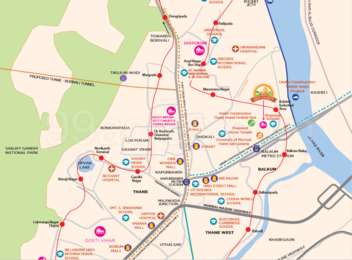 Dosti Realty Dosti Tulip Map - Kolshet Industrial Area, Thane Location Map