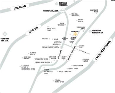 Dotom MvGroup Dotom Jewel Map - Ghatkopar East, Mumbai Location Map