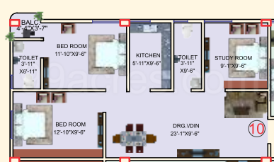 3 BHK Apartment / Flat for sale in Dev Deep Enclave Beur Patna - 1058 ...