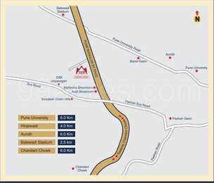 DPKP Developers DPKP Golden Glory Map - Baner, Pune Location Map