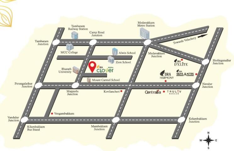 DRA Beena Clover East Tambaram, Chennai | Price List & Brochure, Floor Plan, Location Map & Reviews
