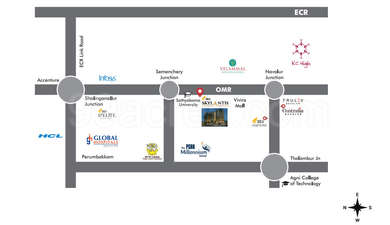 DRA Projects Builders DRA Skylantis Map - Sholinganallur, Chennai South ...