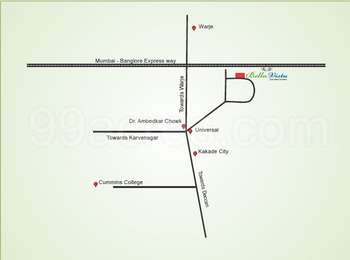 Dream Home Ventures Dream Bella Vista Map - Warje, Pune Location Map