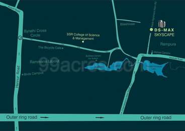 DS Max Properties DS MAX Skyscape Map - Horamavu, Bangalore Location Map