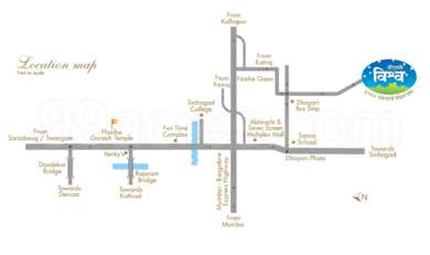 DSK Developers DSK Vishwa Villa Map - Dhayari, Pune Location Map