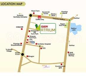 DSR Infra Projects Bangalore DSR Atrium Map - Upkar Layout, Whitefield ...