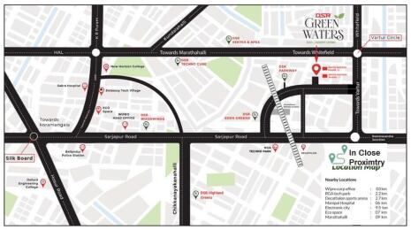 DSR Group Bangalore DSR Green Waters Map - Gunjur, Bangalore East ...