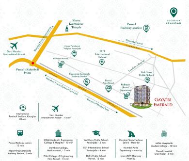 Dubey Group Dubey Gayatri Emerald Map - Karanjade, Navi Mumbai Location Map