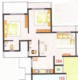 2 BHK Apartment / Flat for sale in Dubey Gayatri Enclave Karanjade Navi Mumbai - 1006 Sq. Ft ...