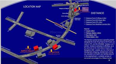 Durga Projects Durga Rainbow Map - Laxmi Sagar Layout, Bangalore East Location Map