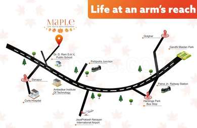 Durga Projects Durga Maple Map - Danapur, Patna Location Map