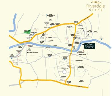 Duville Estates Duville Riverdale Grand Map - Kharadi, Pune Location Map