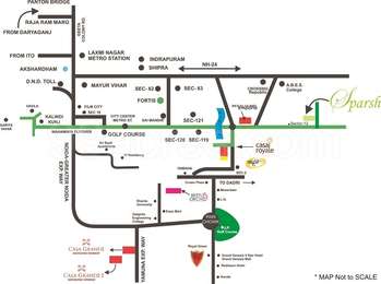 Earthcon Builders Earthcon Sparsh Map - Greater Noida West Location Map