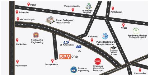 SPV One By Earthen Spaces Map - Thirumazhisai, Chennai Location Map