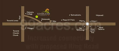 Goodland Realty Goodland County Map - Hinjewadi, Pune Location Map
