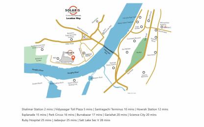 Eden Realty Ventures Solaris Shalimar Map - Shalimar, Howrah Location Map