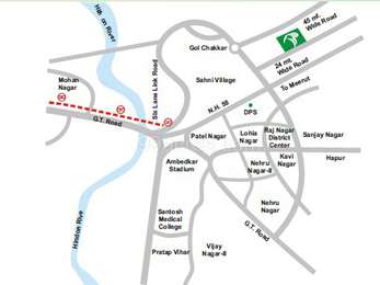 Dwarikaraj Group Raj Garden City Map - Raj Nagar Extension, Ghaziabad ...