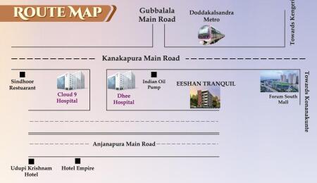 Eeshan Infra Eeshan Tranquil Map - Doddakallasandra, Kanakapura Road ...
