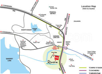 EIPL Group EIPL Rivera Map - Narsingi, Hyderabad Location Map