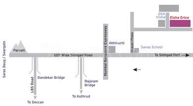 Eisha Group Eisha Erica Map - Dhayari, Pune Location Map