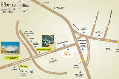 Elbrus Homes Elbrus The Bliss Map - Tijara, Alwar Location Map