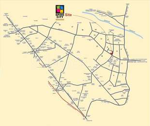 Ellora Group Spine City Map - Moshi, Pune Location Map