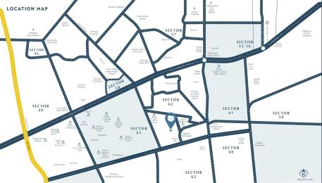 Emaar India Emaar Amaris Map - Sector 62, Gurgaon Location Map