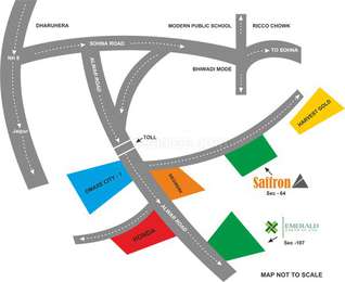 Emerald Earth Venture Builders Emerald Saffron Map - Alwar Bhiwadi Road ...