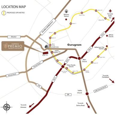 Emperium Realty Emperium Premio Map - Sector 37C, Gurgaon Location Map